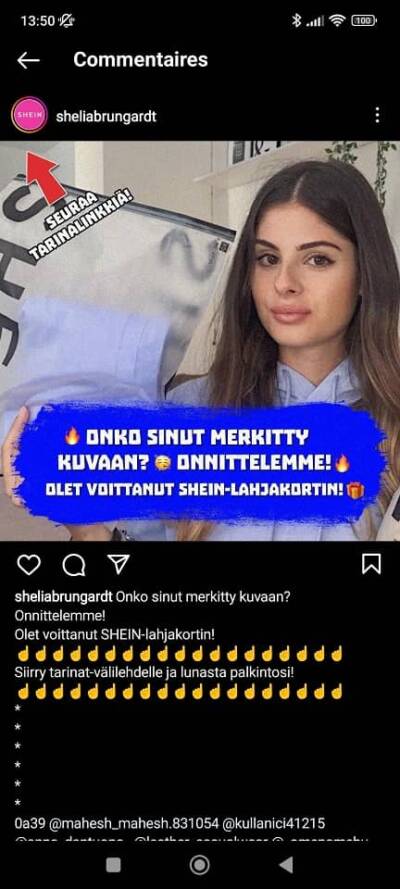 Spams Shein sur Insta : comment arrêter cela