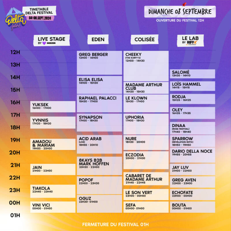 Delta Festival à Marseille : le programme du 8 septembre